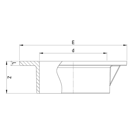 Fitvalf u-pvc wall conduit flange