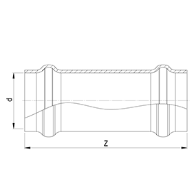 Fitvalf u-pvc double socket sleeves